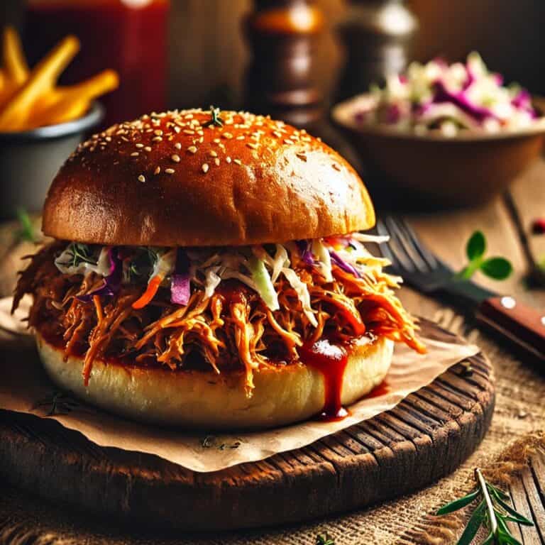 BBQ Pulled Chicken Sandwich Recipe - World Cuisines Network